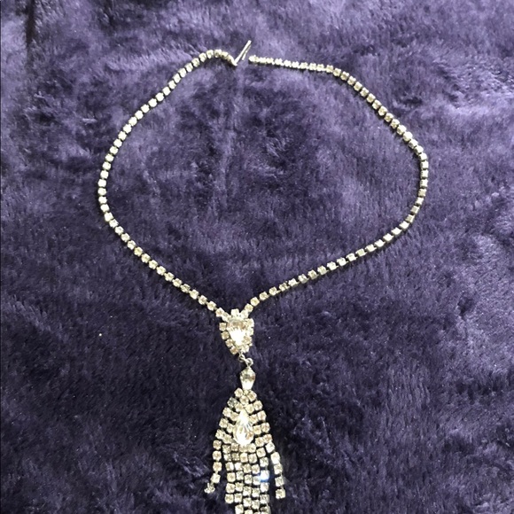 Jewelry | Vintage Clear Rhinestone Necklace | Poshmark